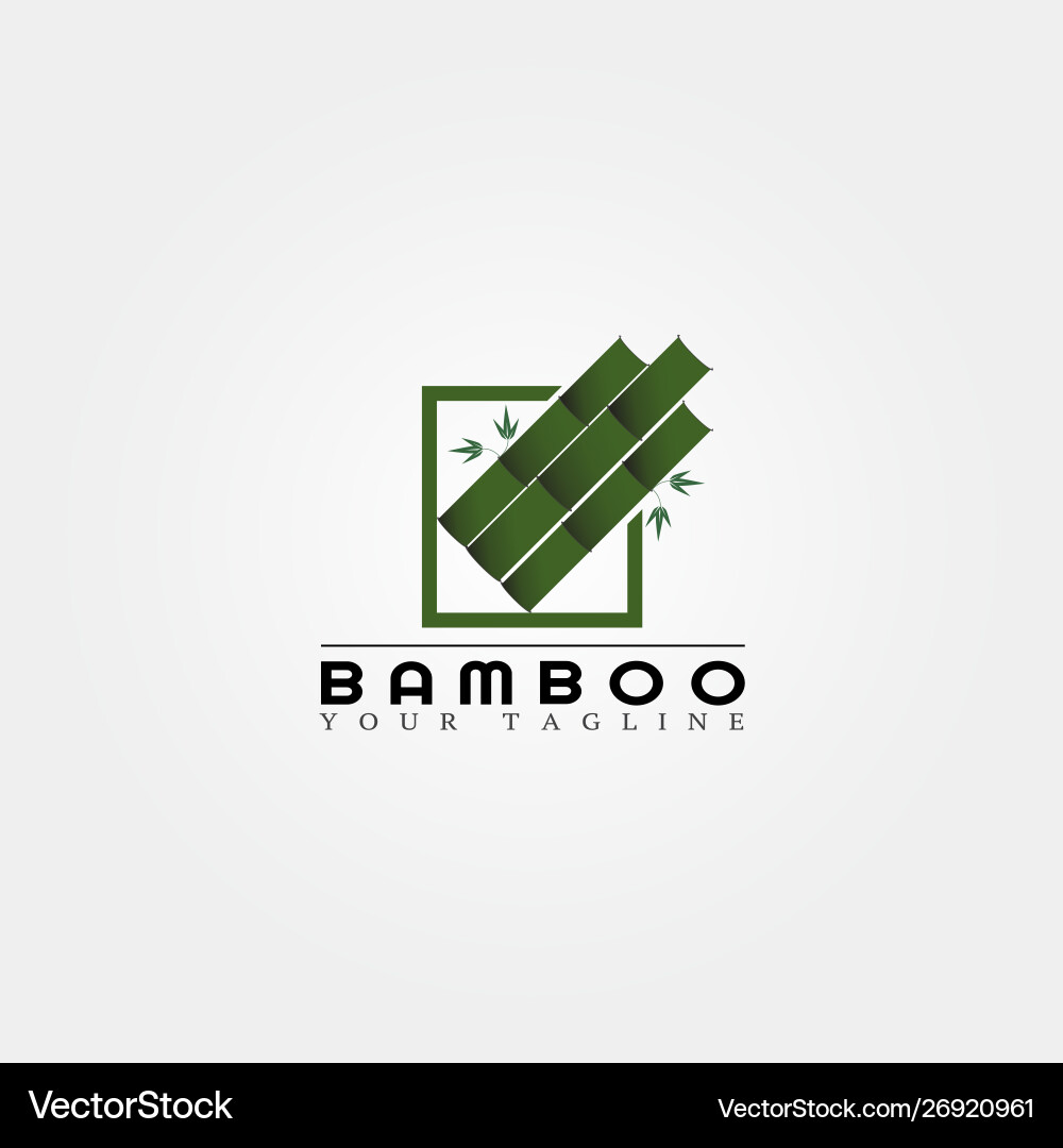 Bamboo logo template creative design for business Vector Image