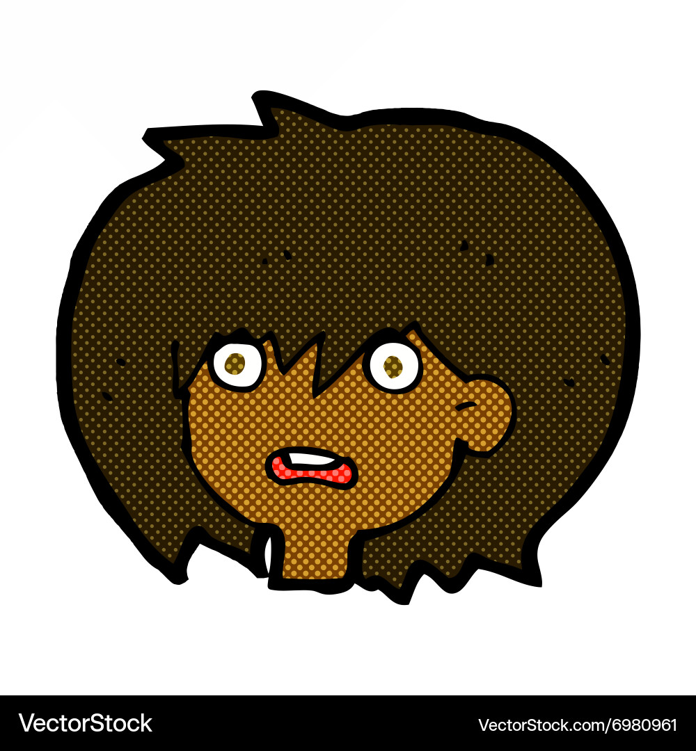 Comic cartoon shocked expression Royalty Free Vector Image