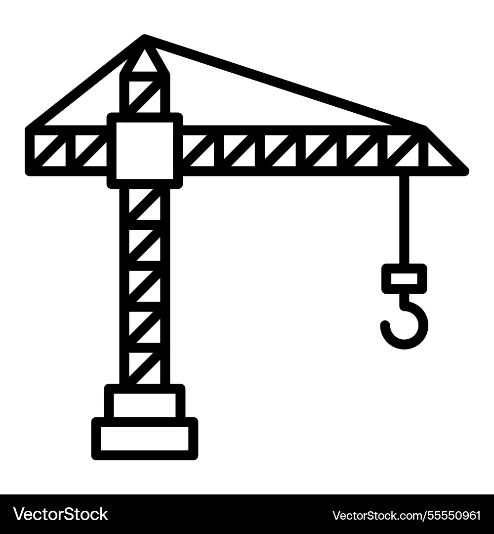 Construction site line icon Royalty Free Vector Image