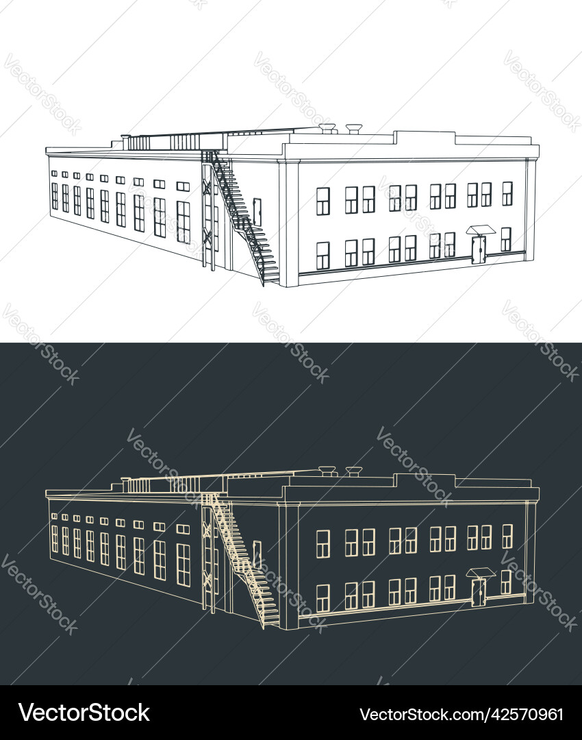 Factory building Royalty Free Vector Image - VectorStock