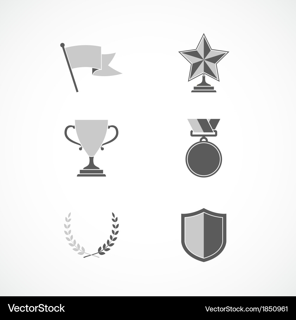 Game winning awards and recognition signs Vector Image