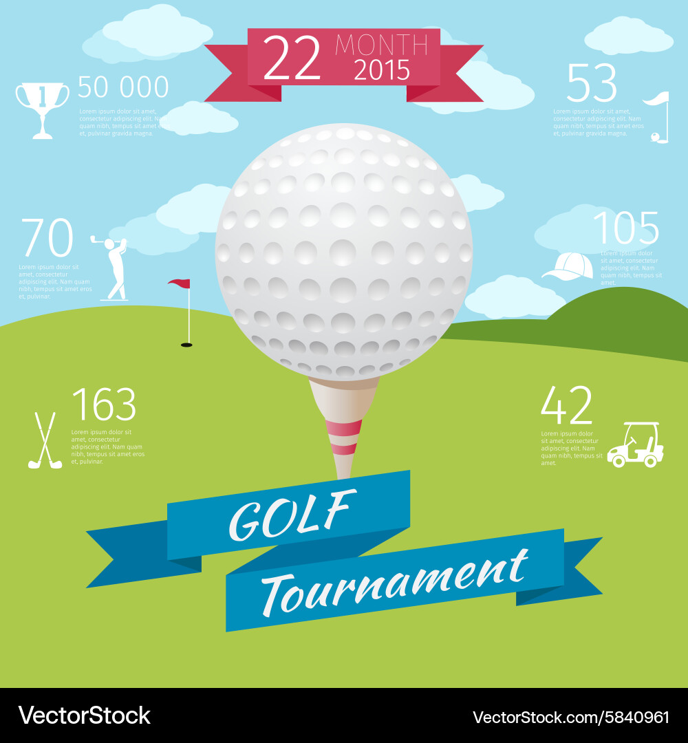 Golf Tournament Poster Royalty Free Vector Image