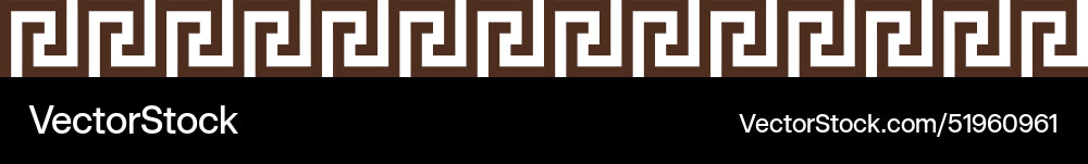 Greek key seamless border decorative ancient Vector Image