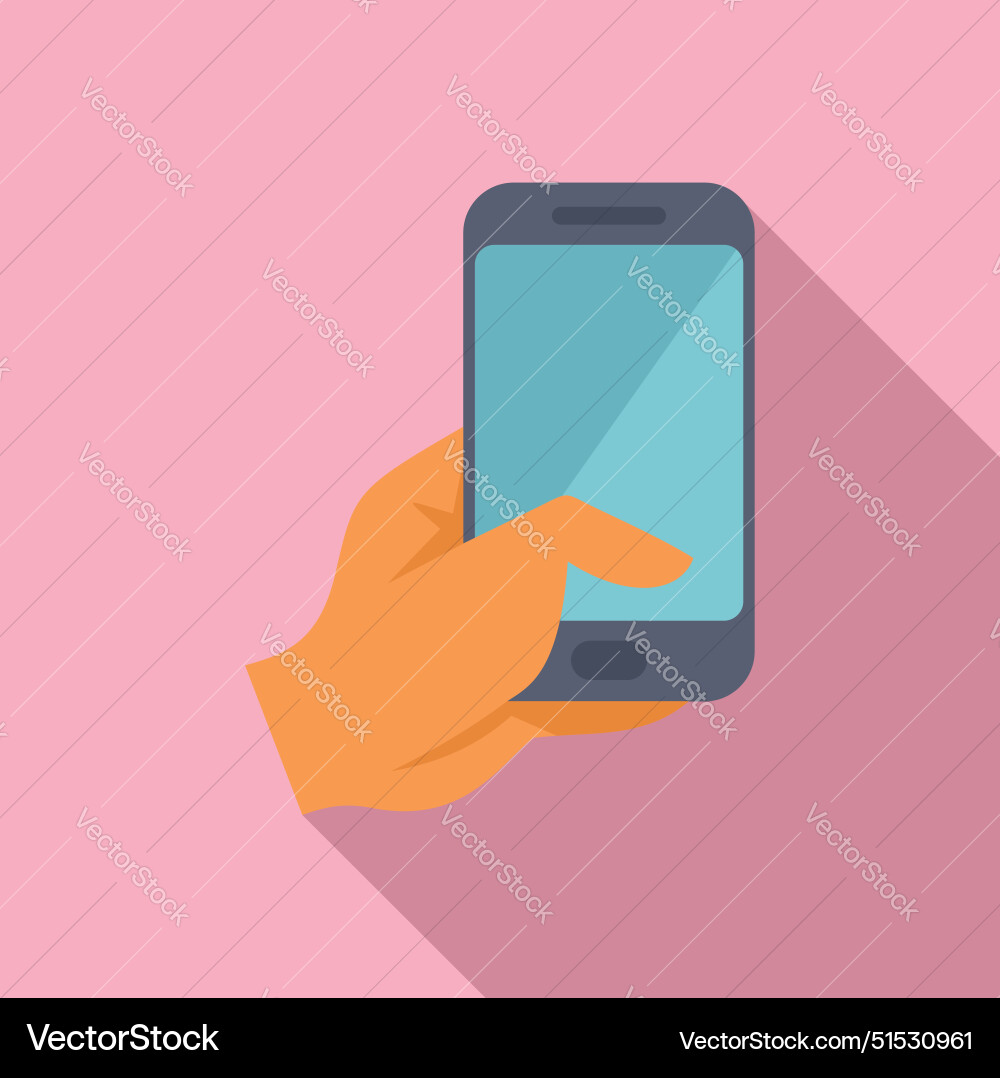 Hand holding smartphone with blank screen Vector Image