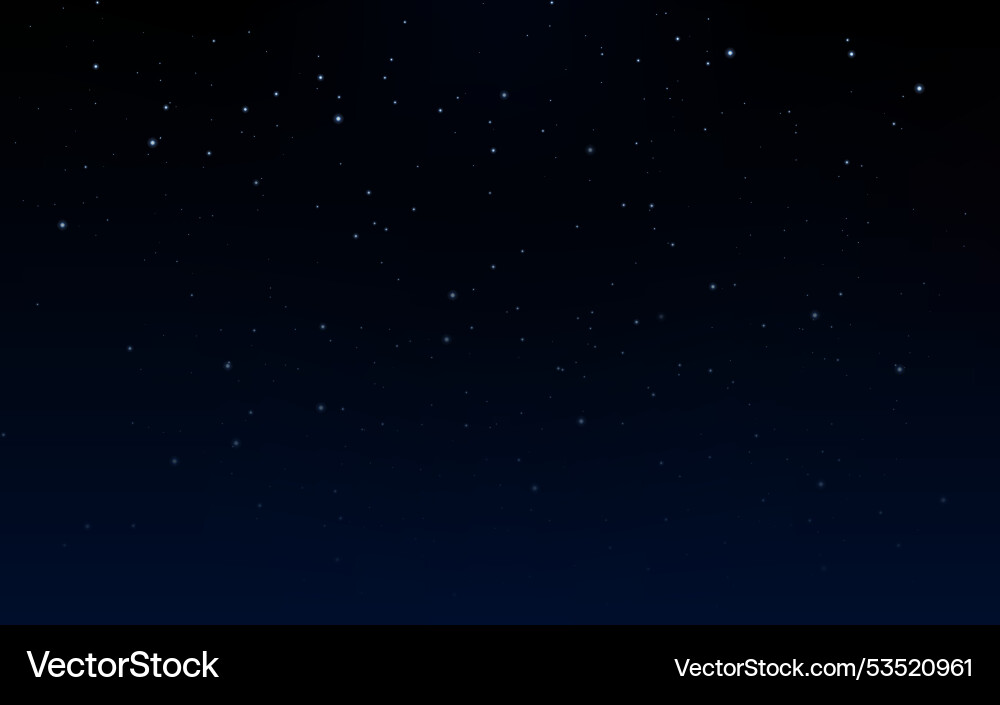 Night sky blue stars dark starry space midnight Vector Image