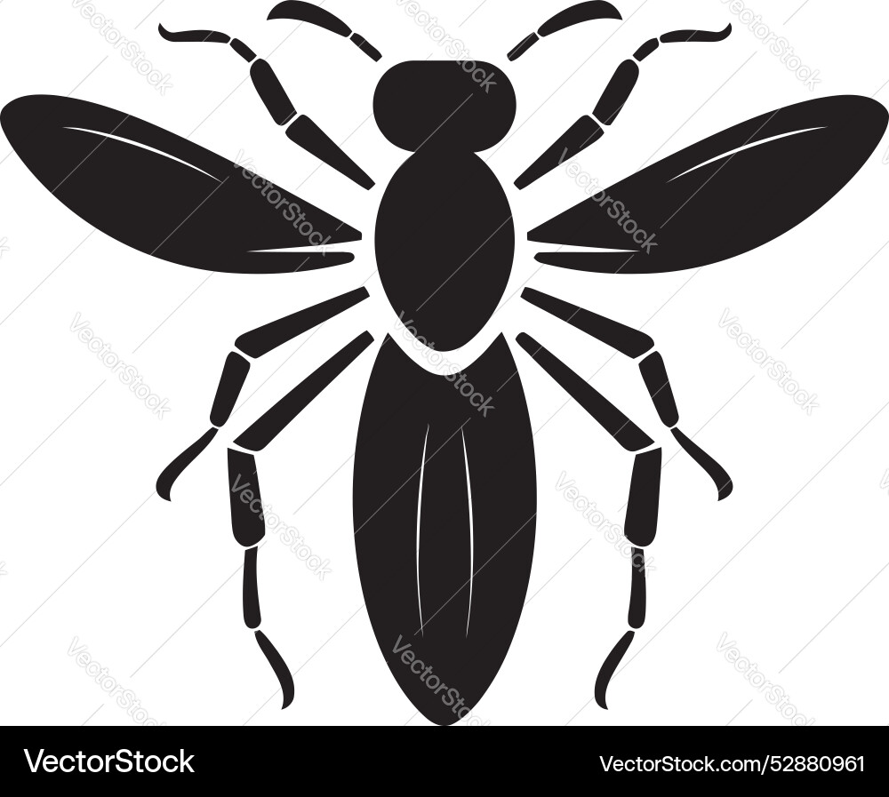 Termite majesty in black insect colony emblem Vector Image