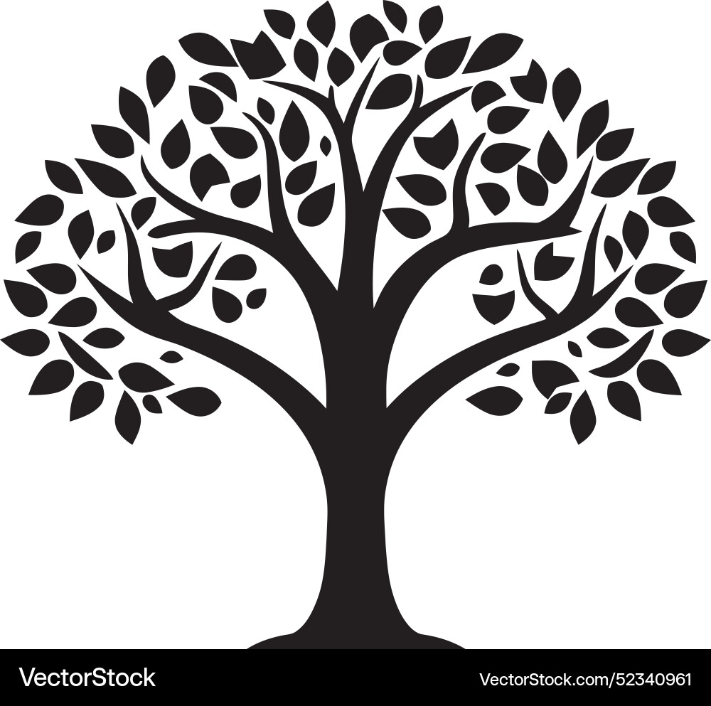Tranquil timberland serenity under treesethereal Vector Image