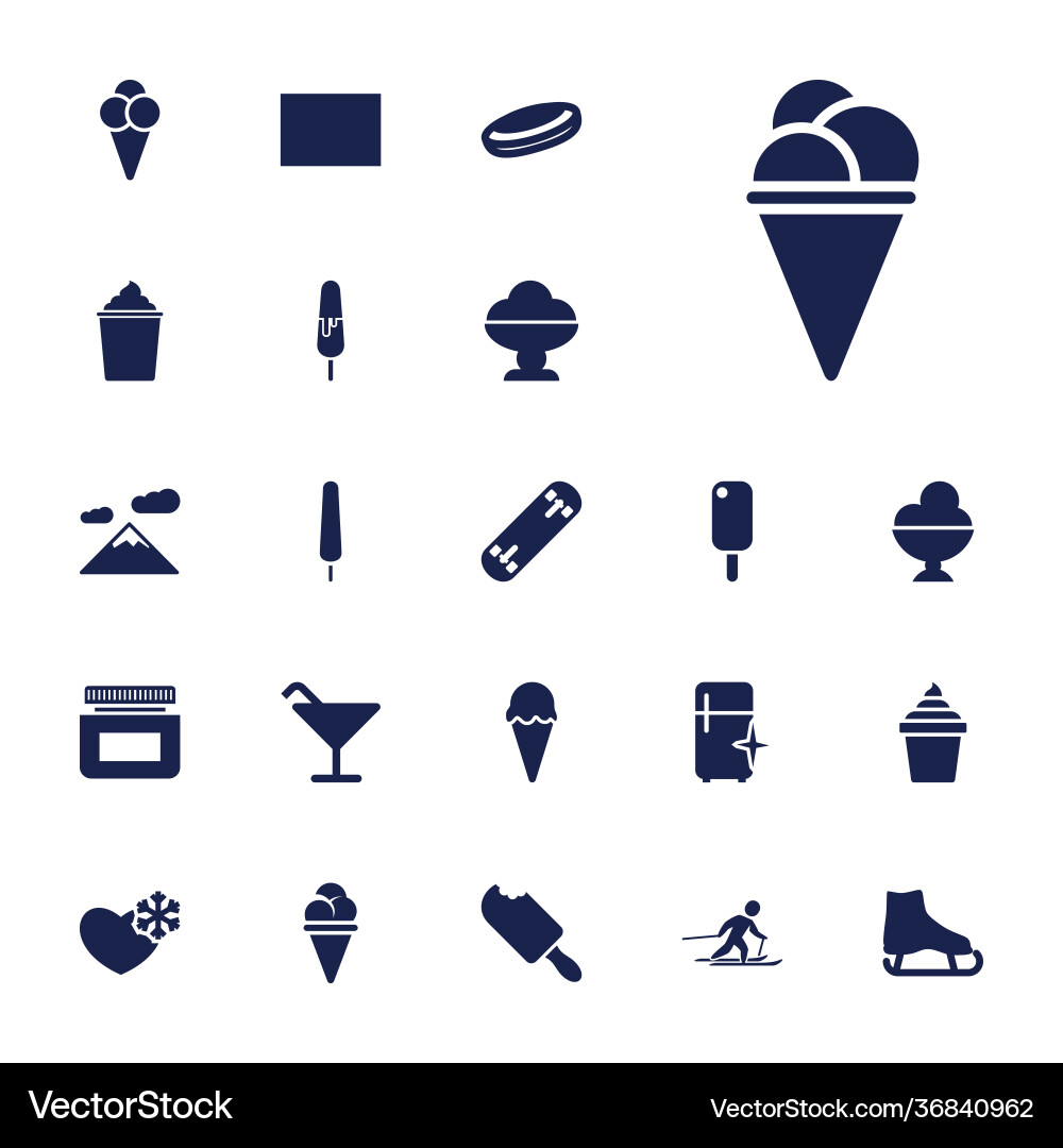 22 ice icons Royalty Free Vector Image - VectorStock