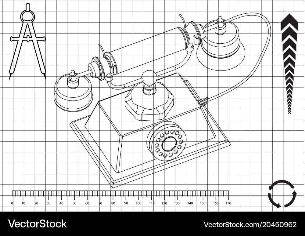 3d model of phone Royalty Free Vector Image - VectorStock