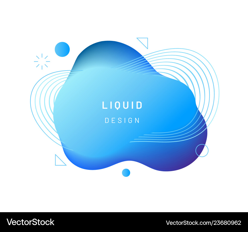 Dynamic light on fluid blotch Royalty Free Vector Image