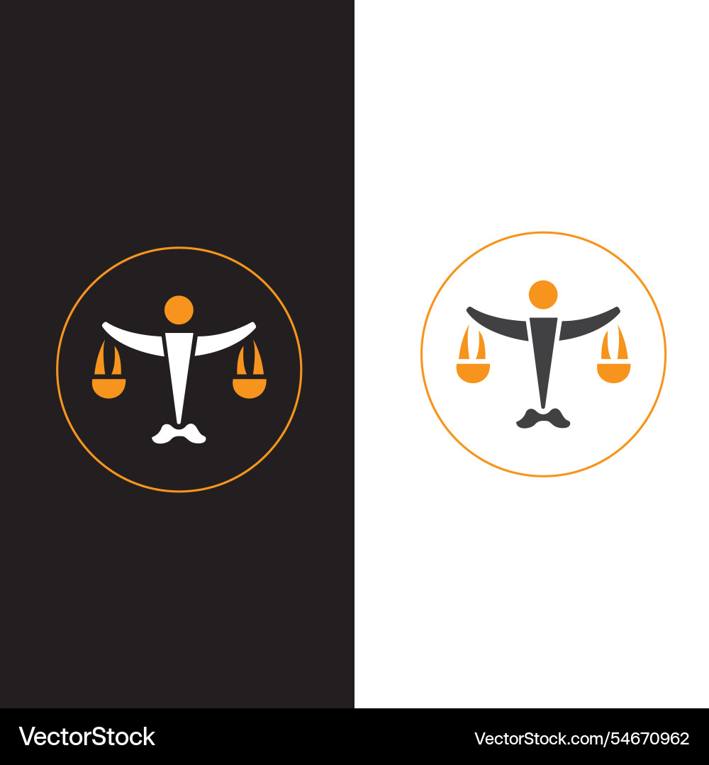 Editable balance scale law justice icon Royalty Free Vector