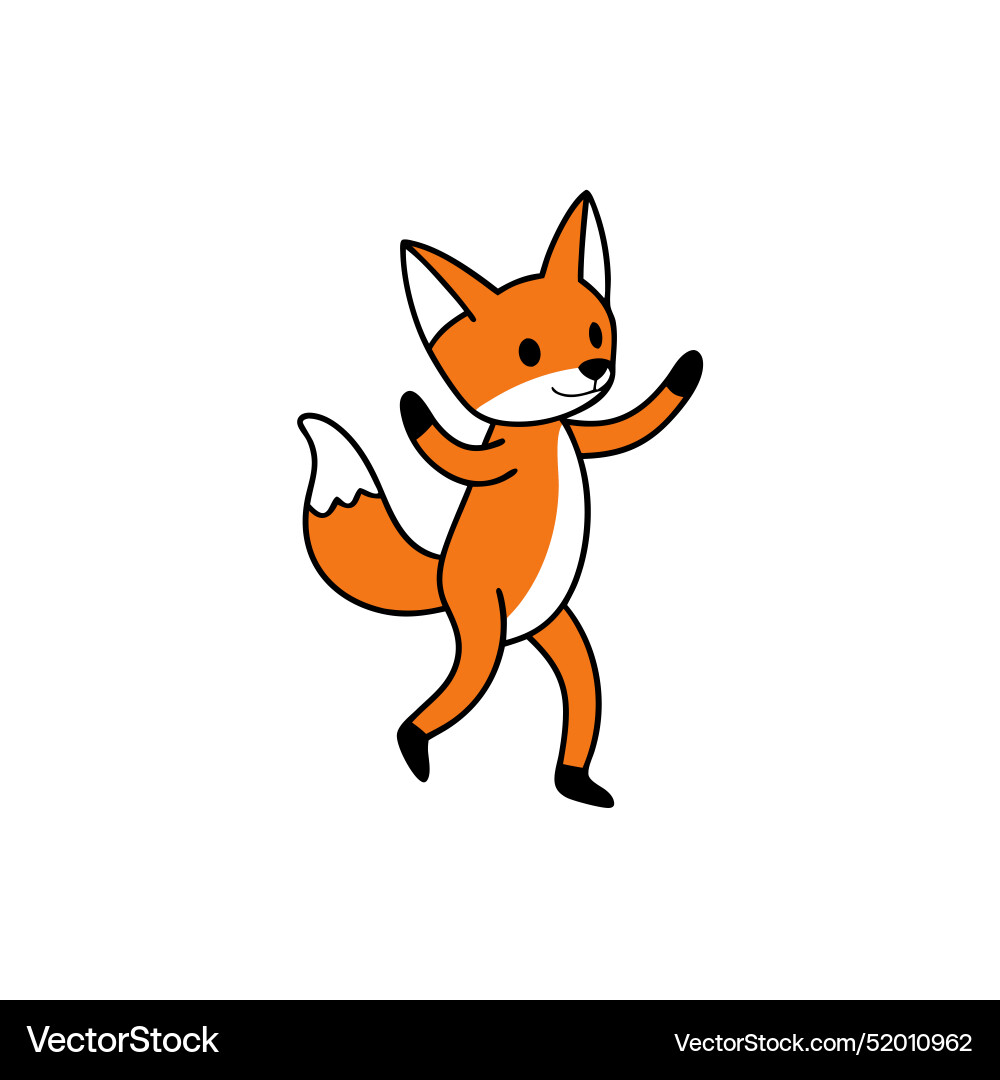 Fennec fox dancing icon Royalty Free Vector Image