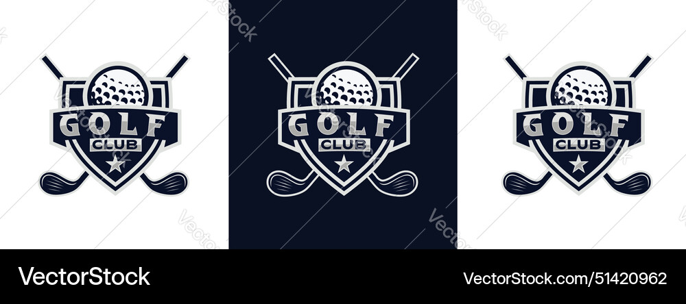 Golf tournament logo emblem label and badge Vector Image
