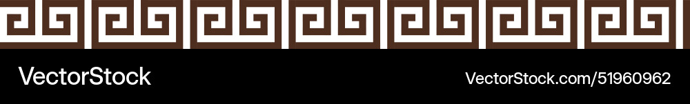 Greek key seamless border decorative ancient Vector Image