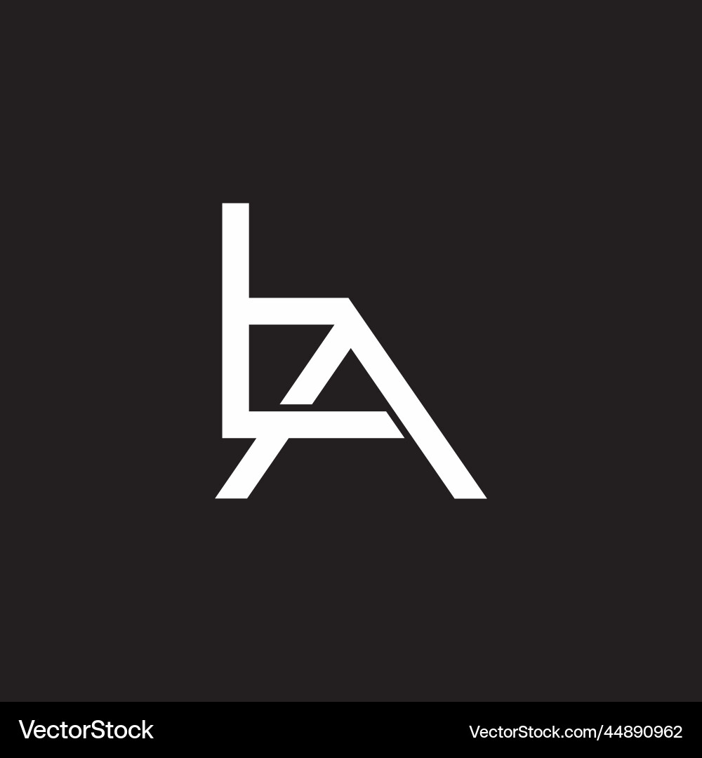 Letter ta linked geometric line logo Royalty Free Vector