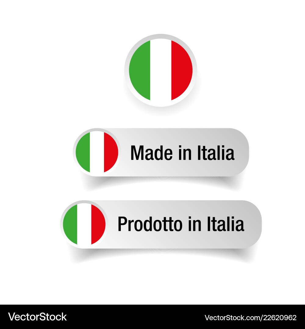 Made in italia label Royalty Free Vector Image