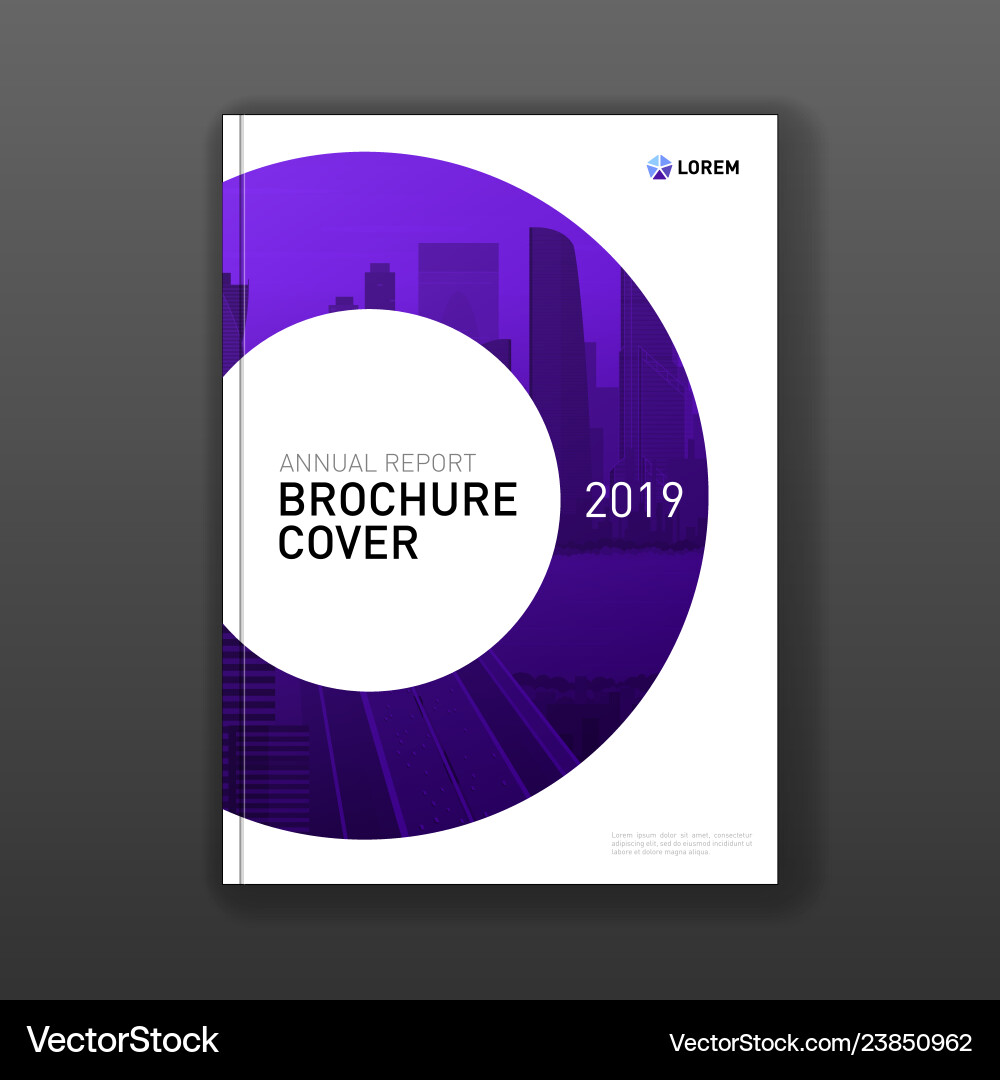 Real estate report brochure cover design layout Vector Image