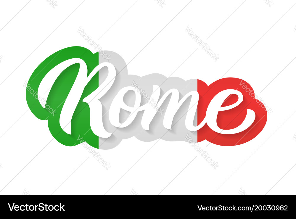 Rome hand lettering Royalty Free Vector Image - VectorStock