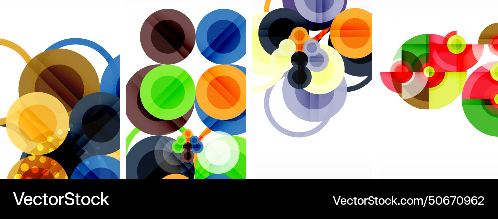 World of geometric elegance with abstract circle Vector Image