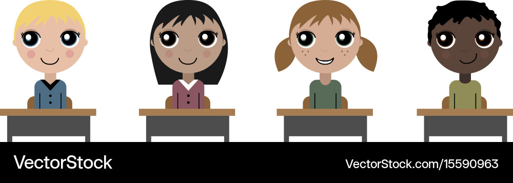 Cartoon children in school board Royalty Free Vector Image