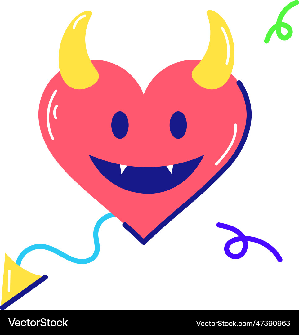 Devil heart Royalty Free Vector Image - VectorStock