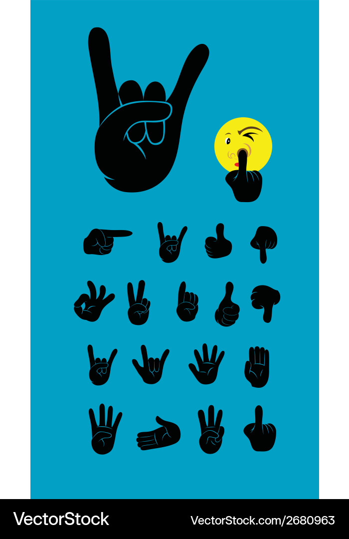 Finger silhouette Royalty Free Vector Image - VectorStock