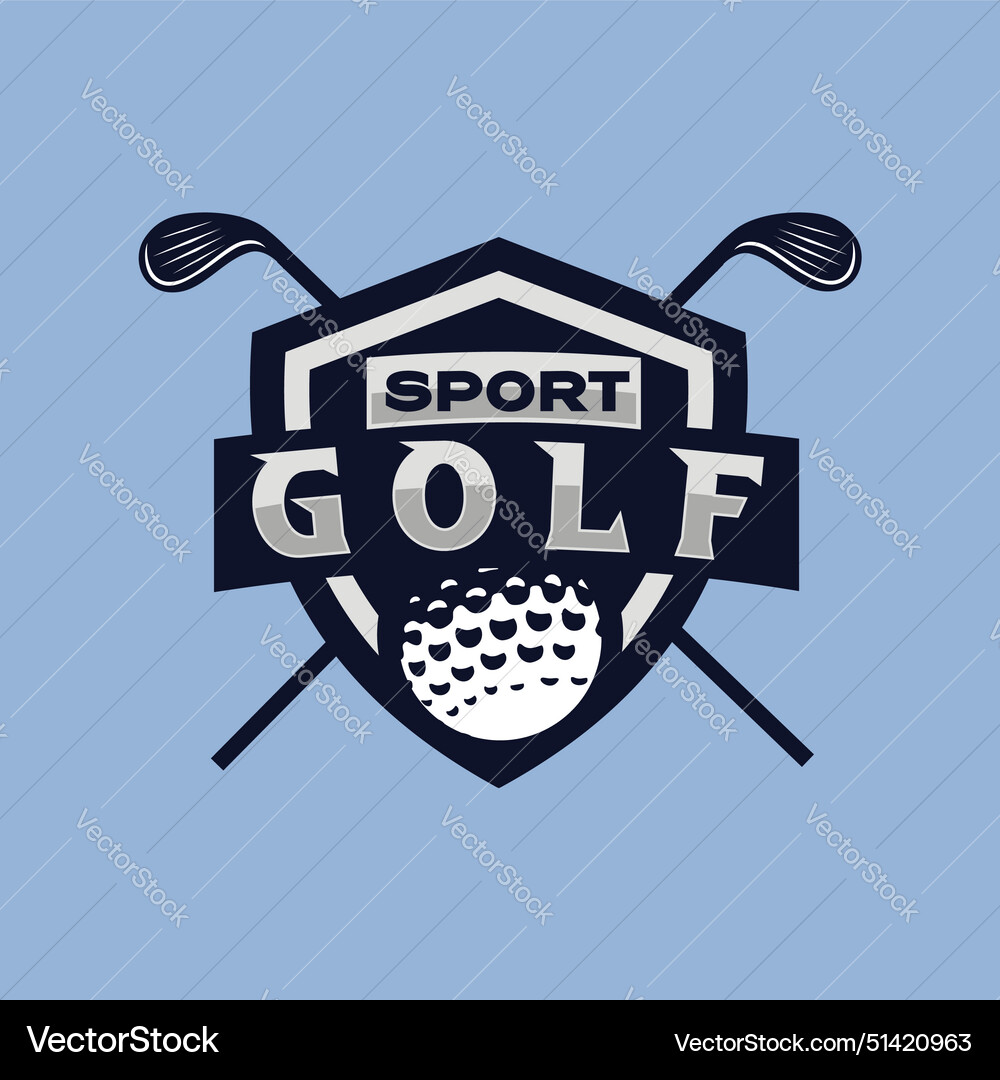 Golf sport emblem logo design stock Royalty Free Vector