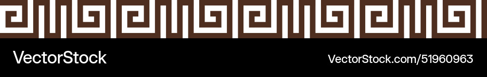Greek key seamless border decorative ancient Vector Image