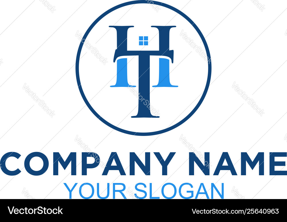 Ht home logo images and design Royalty Free Vector Image