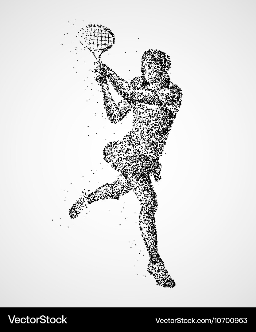 Tennis abstract player Royalty Free Vector Image