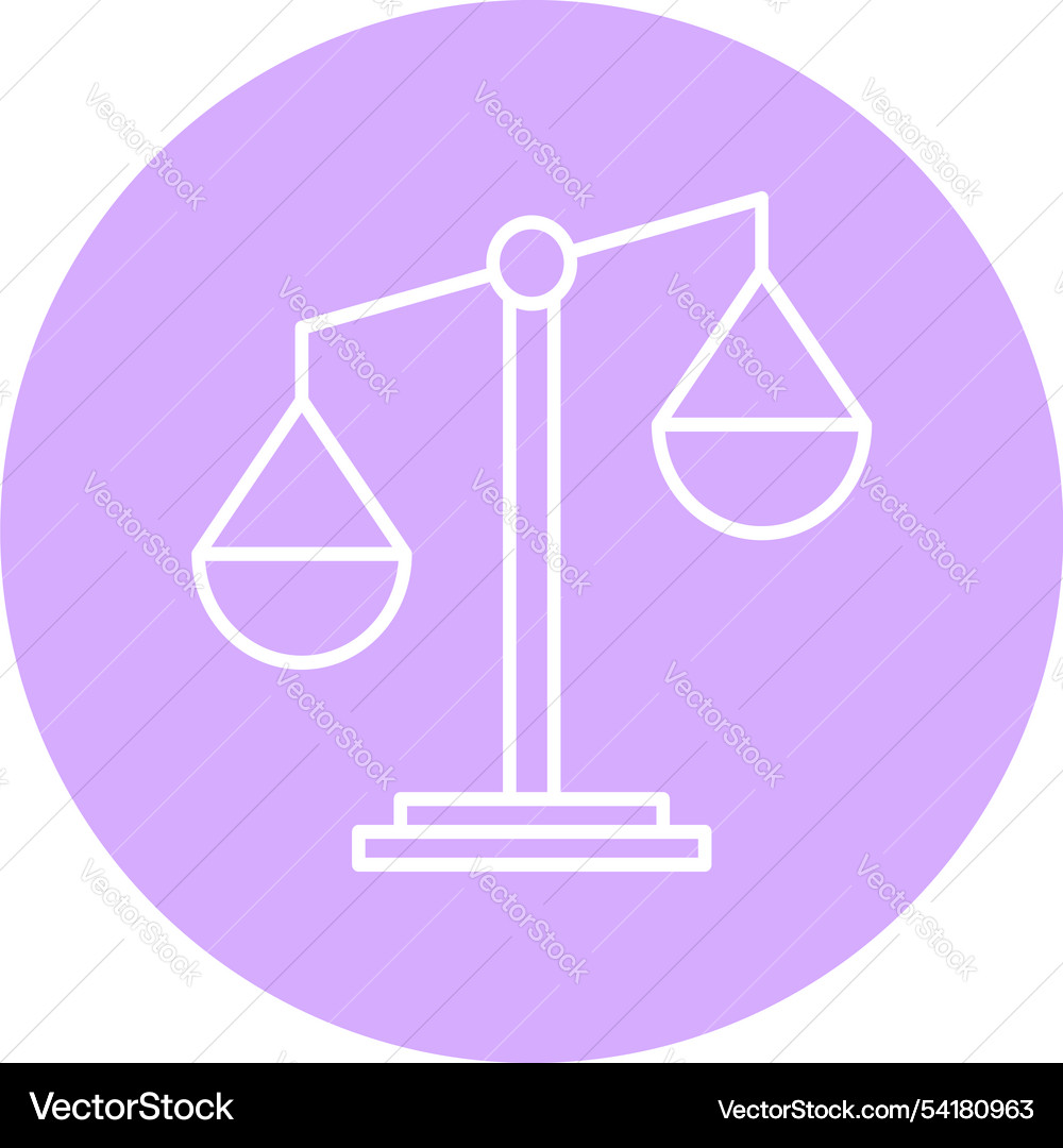 Unbalanced line circle icon Royalty Free Vector Image