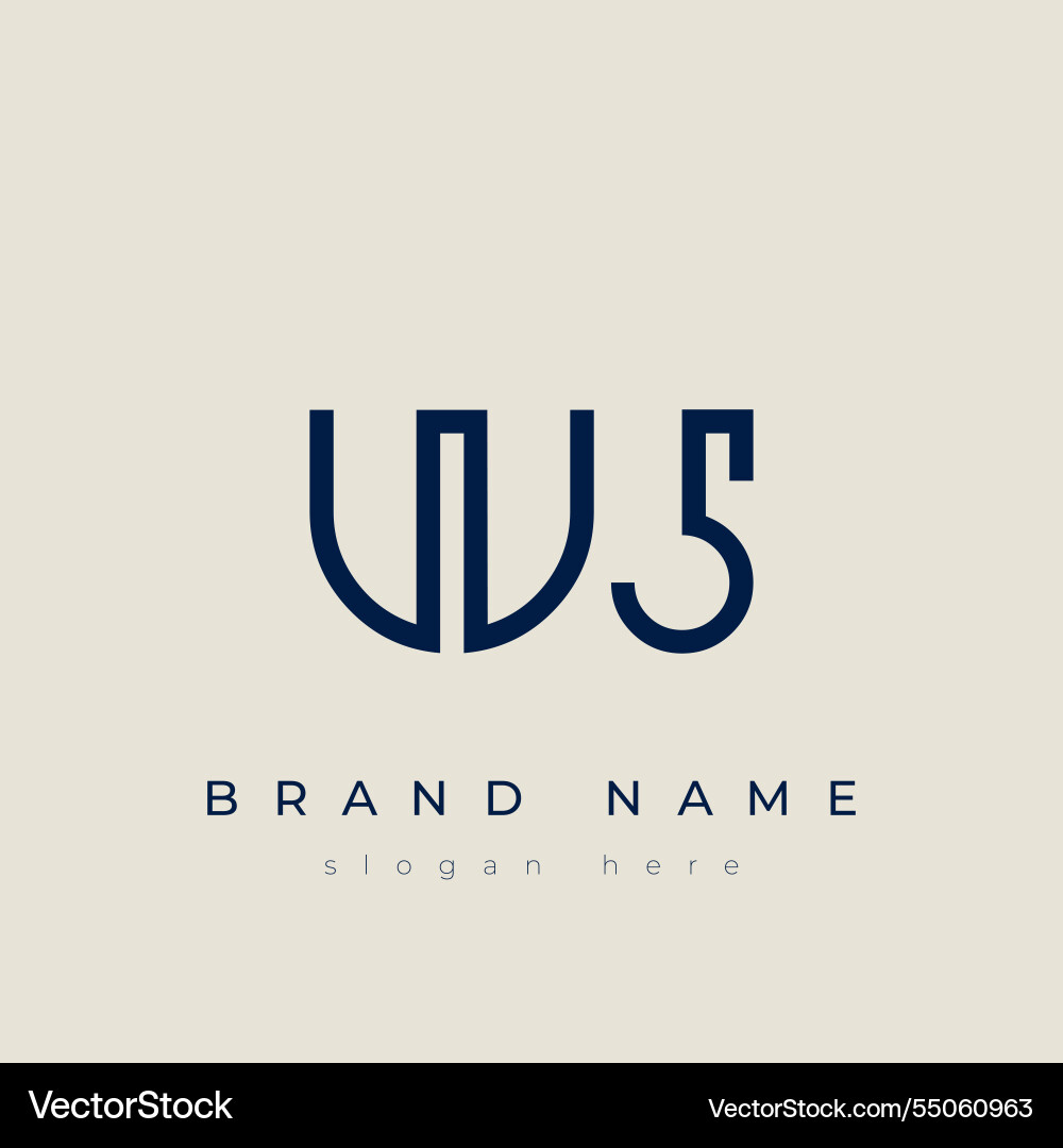 Wj alphabet letter icon logo Royalty Free Vector Image