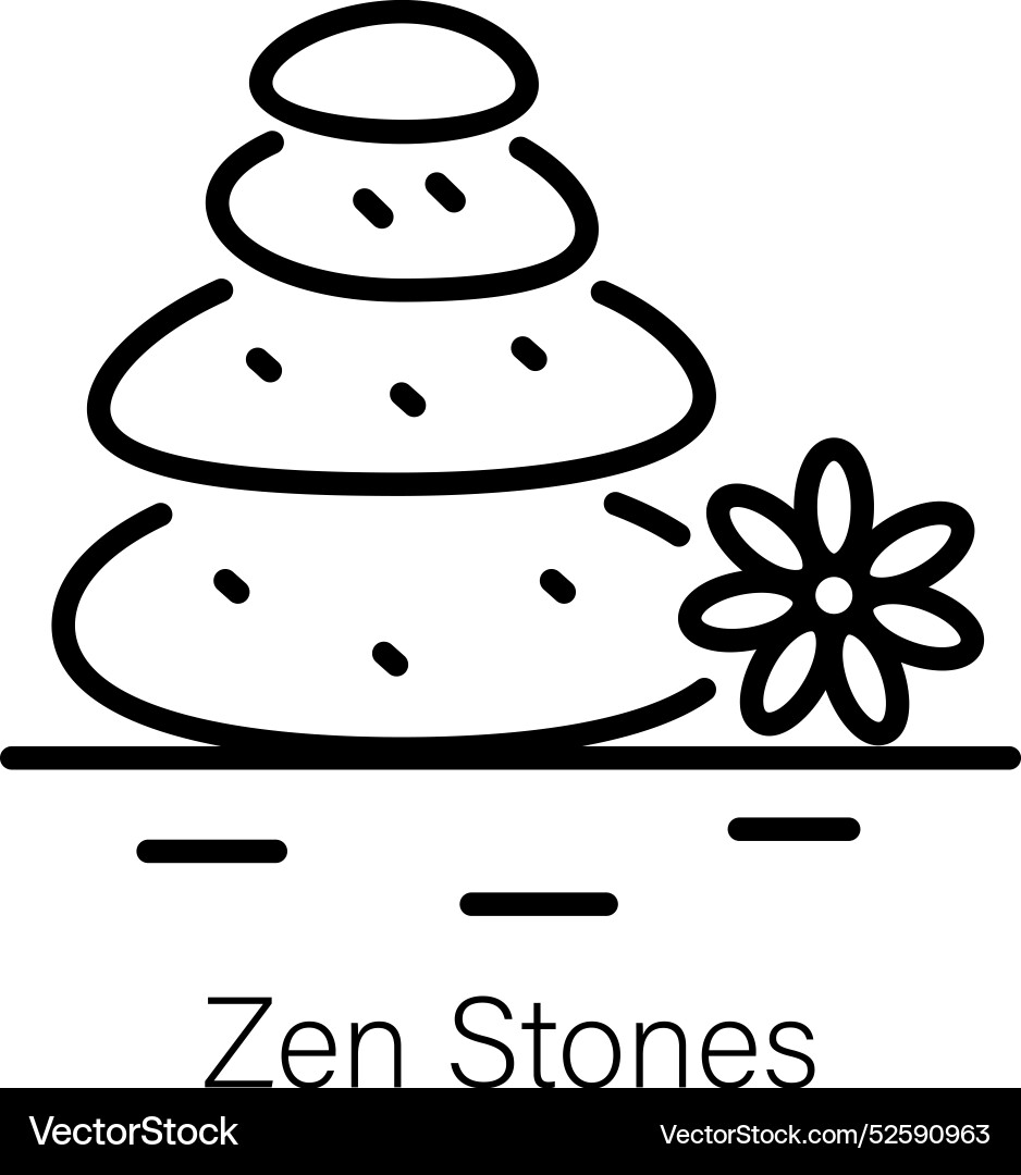 Zen stones Royalty Free Vector Image - VectorStock