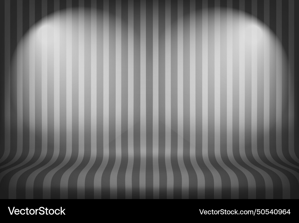 Abstract grey interior with stripes on the wall Vector Image