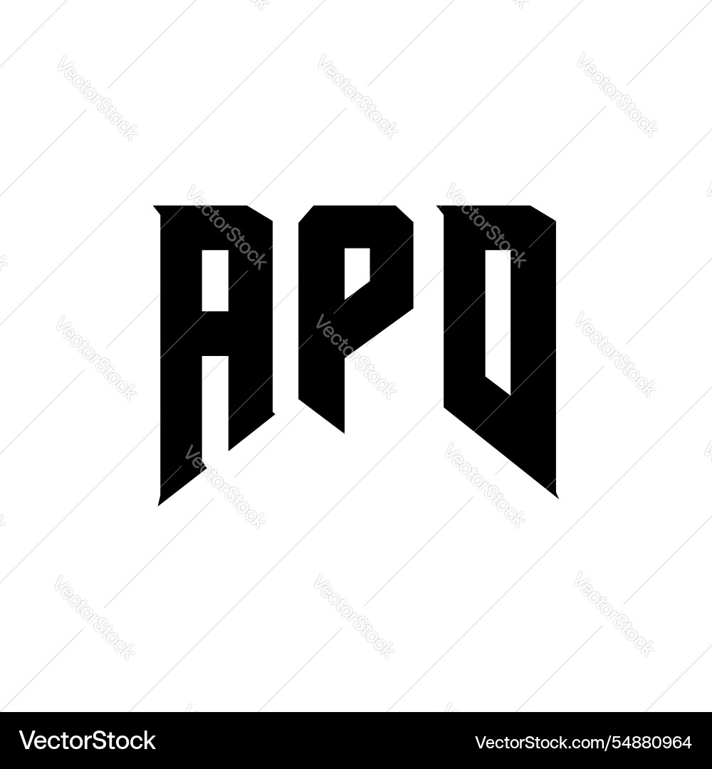 Apd letter logo design for technology company Vector Image