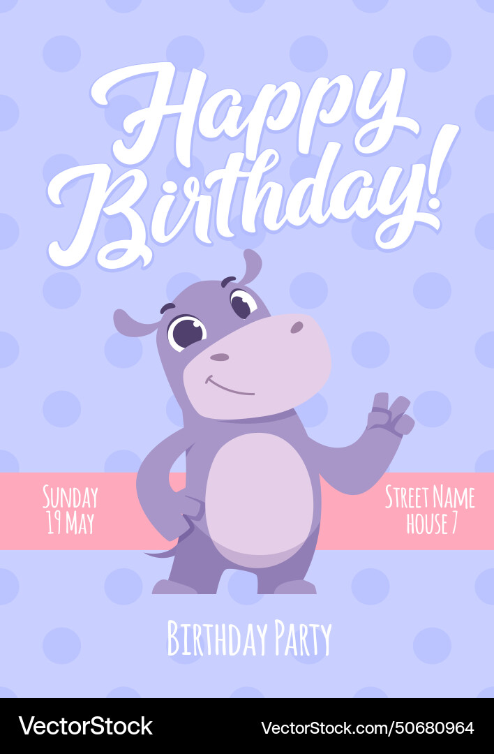 Birthday poster placard with place for text Vector Image