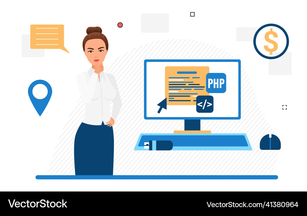 Company website development builder Royalty Free Vector