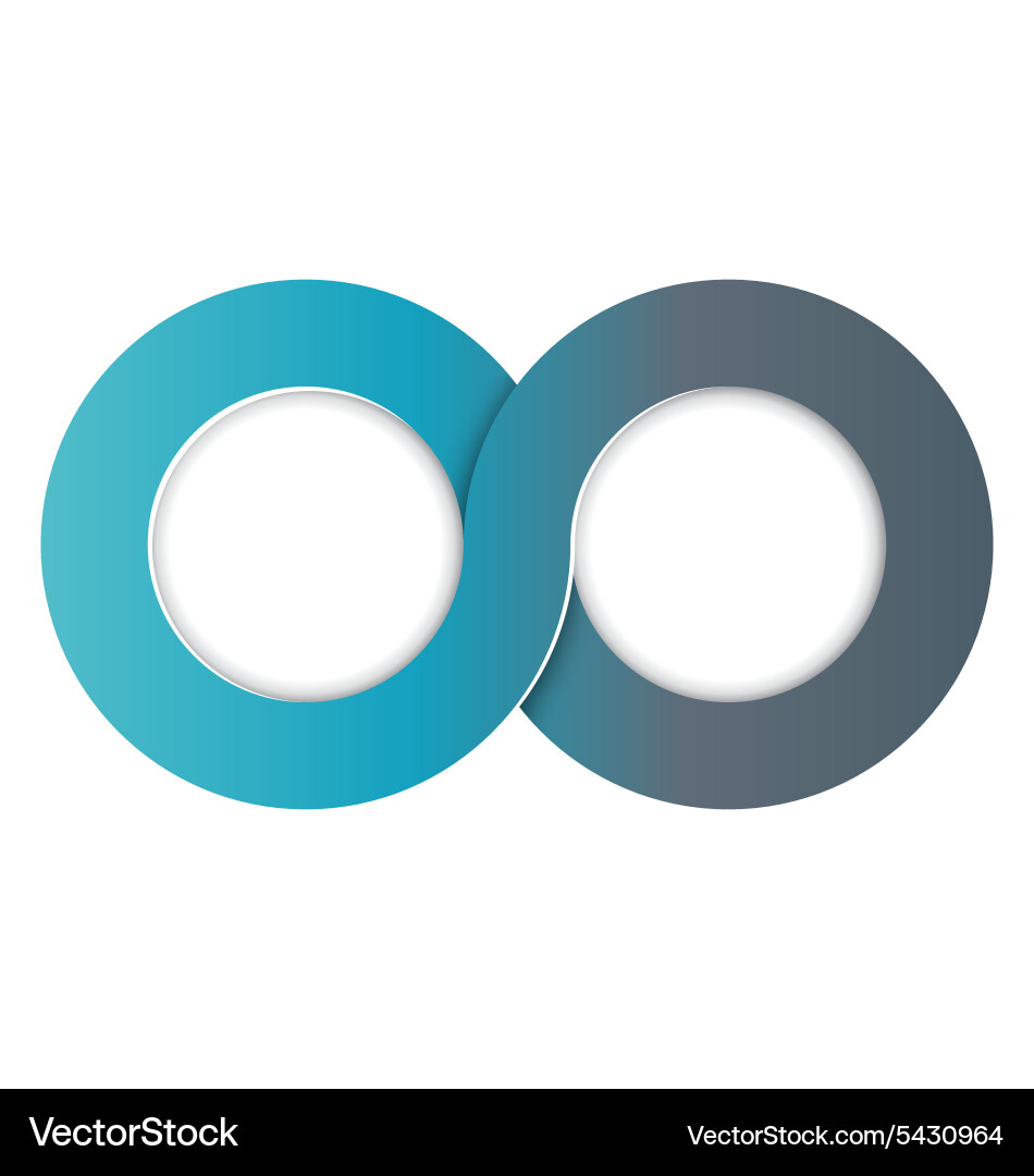Connected Circles Isolated Royalty Free Vector Image
