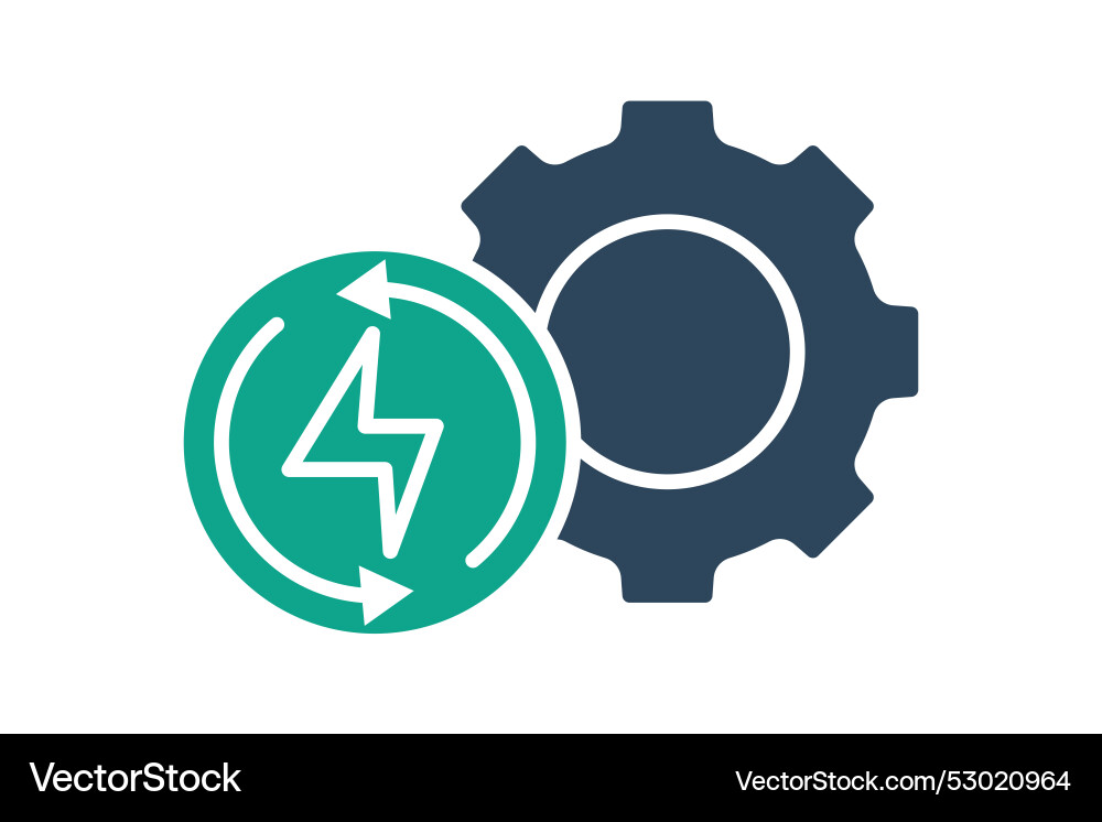Energy efficiency solid icon Royalty Free Vector Image