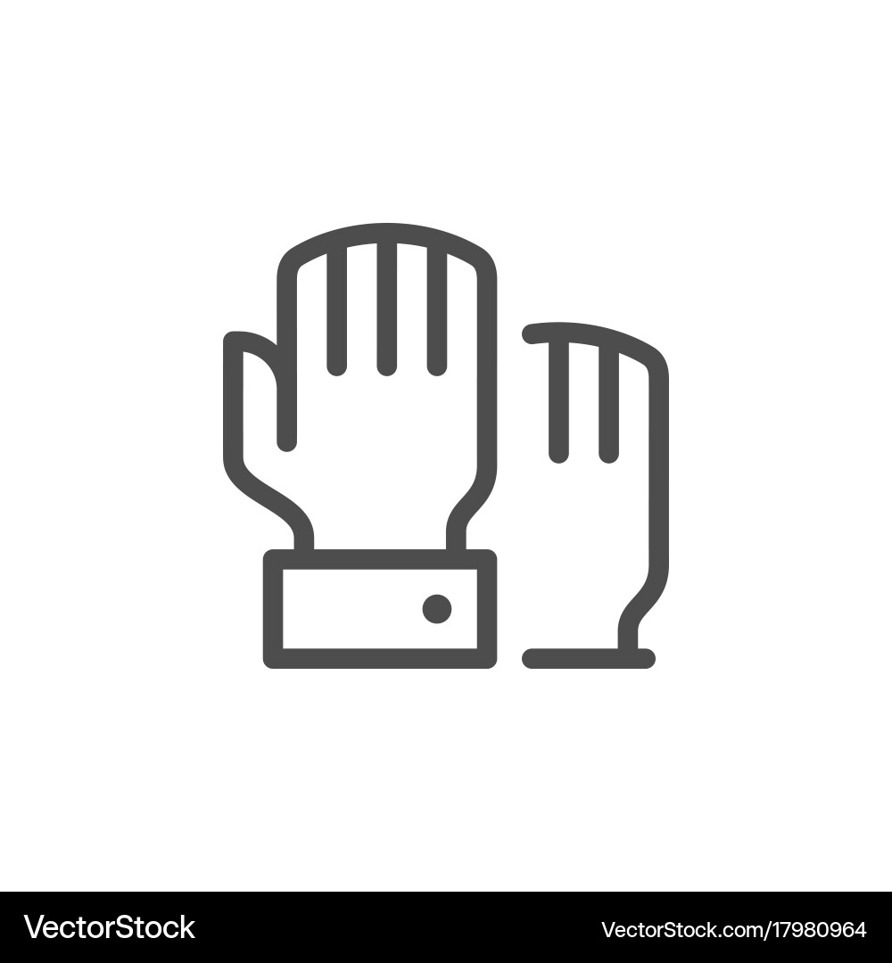 Hand voting line icon Royalty Free Vector Image