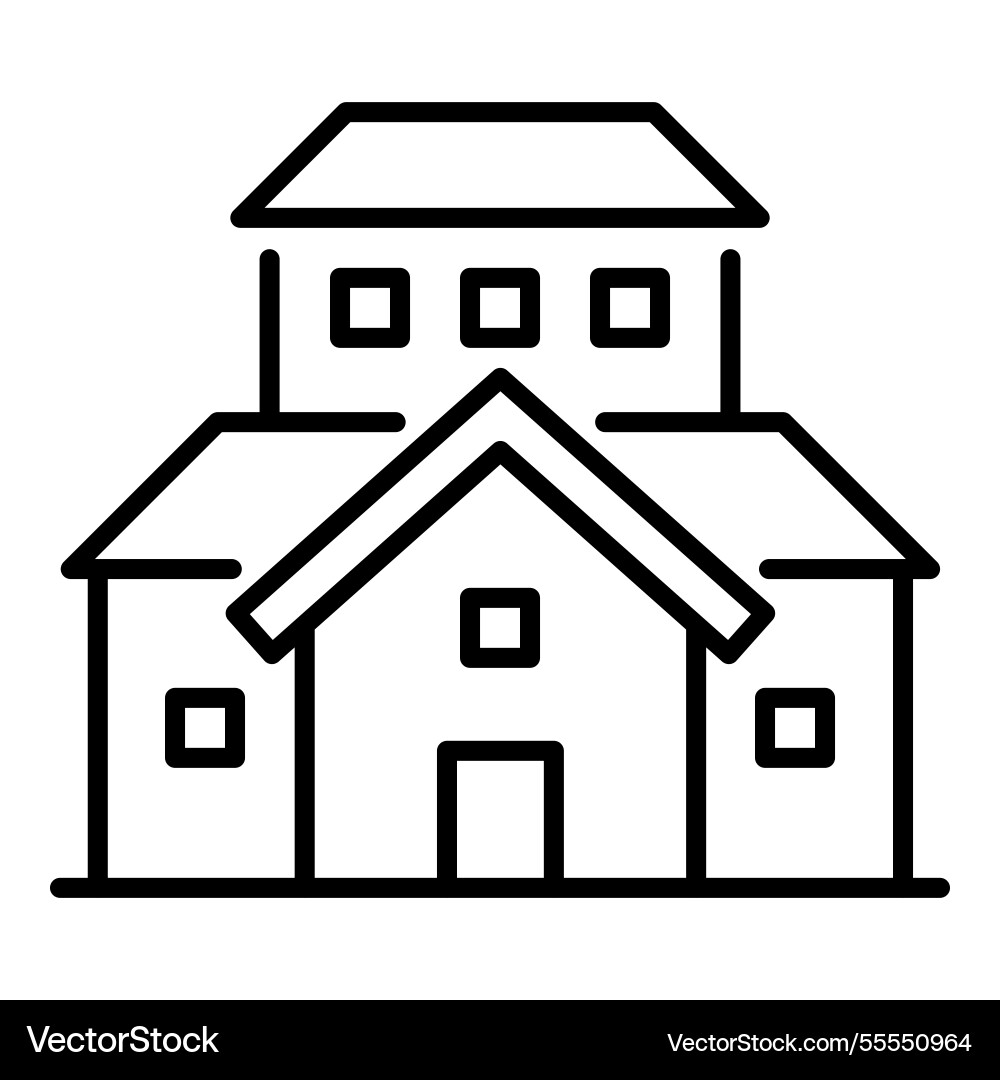 House line icon Royalty Free Vector Image - VectorStock