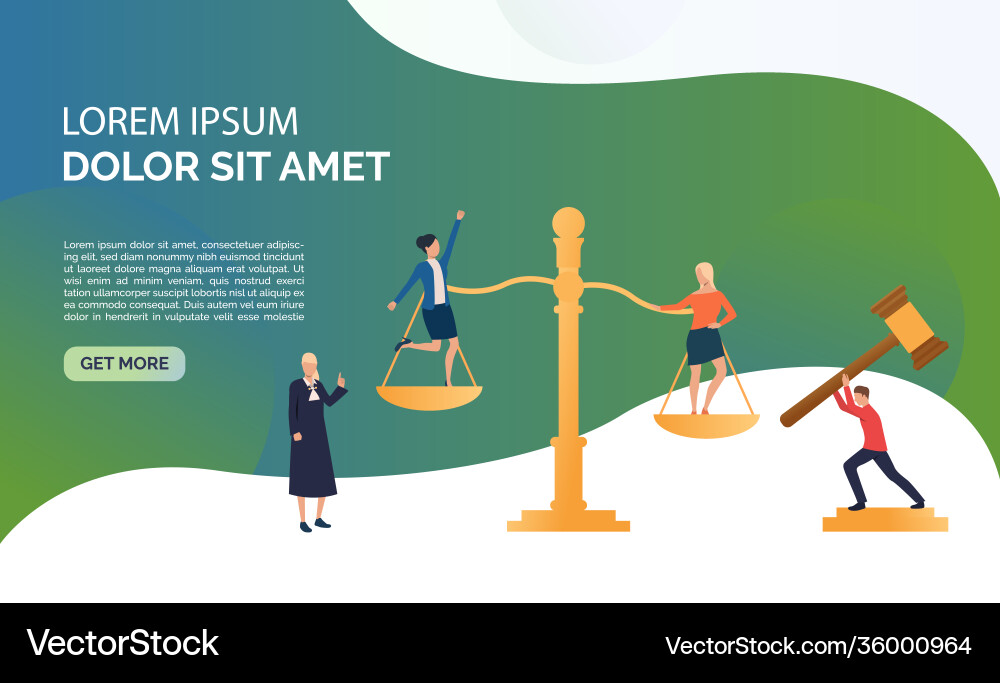 Judgement service presentation Royalty Free Vector Image