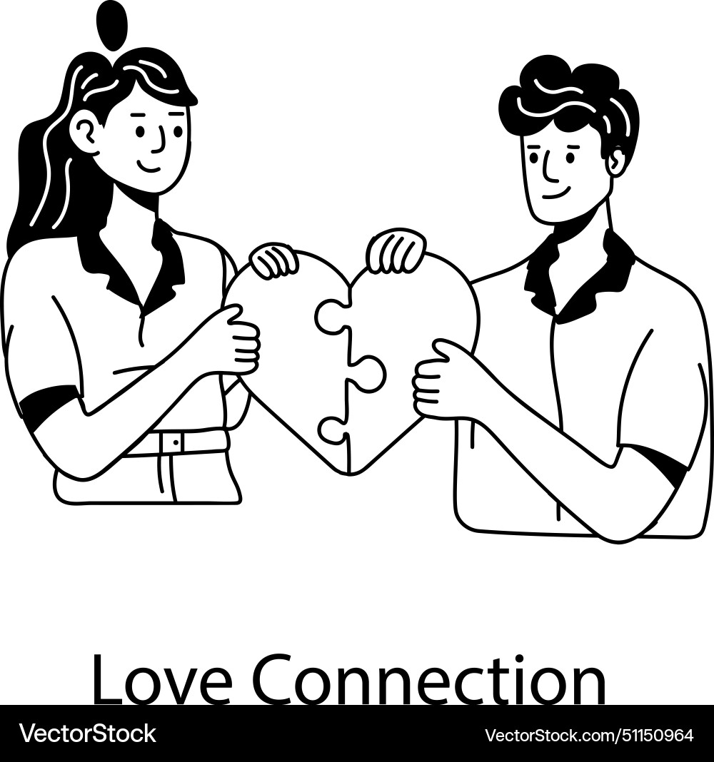 Love connection Royalty Free Vector Image - VectorStock