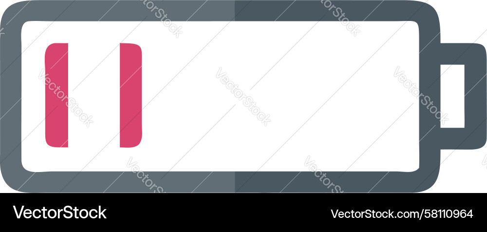 Low Battery Warning Icon Royalty Free Vector Image