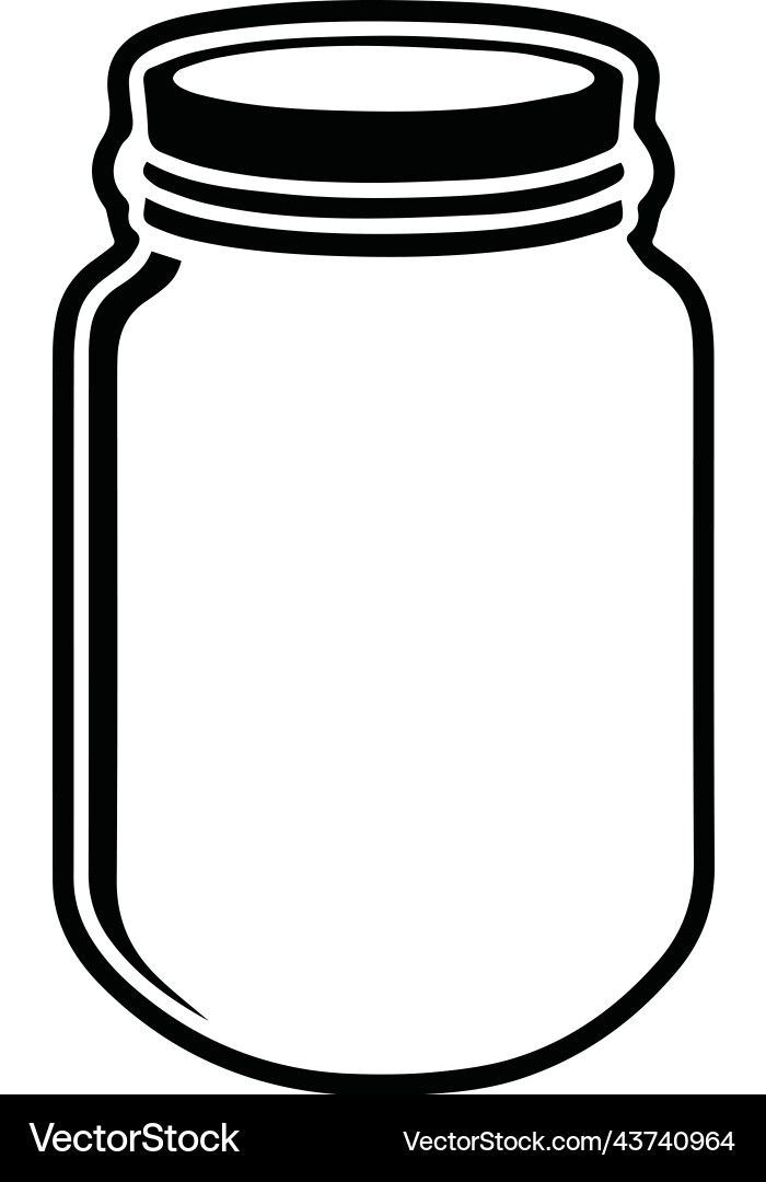 White Mason Jar Clip Art Mason Jar Black And White Vector Free