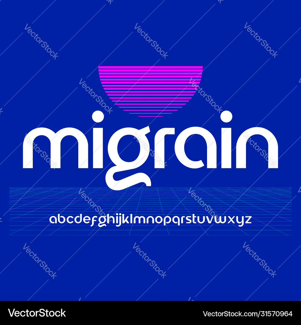 Migrain elegant futuristic modern strong Vector Image
