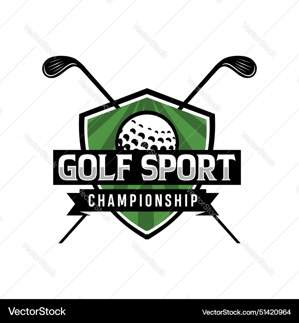 Modern professional golf logo template design Vector Image