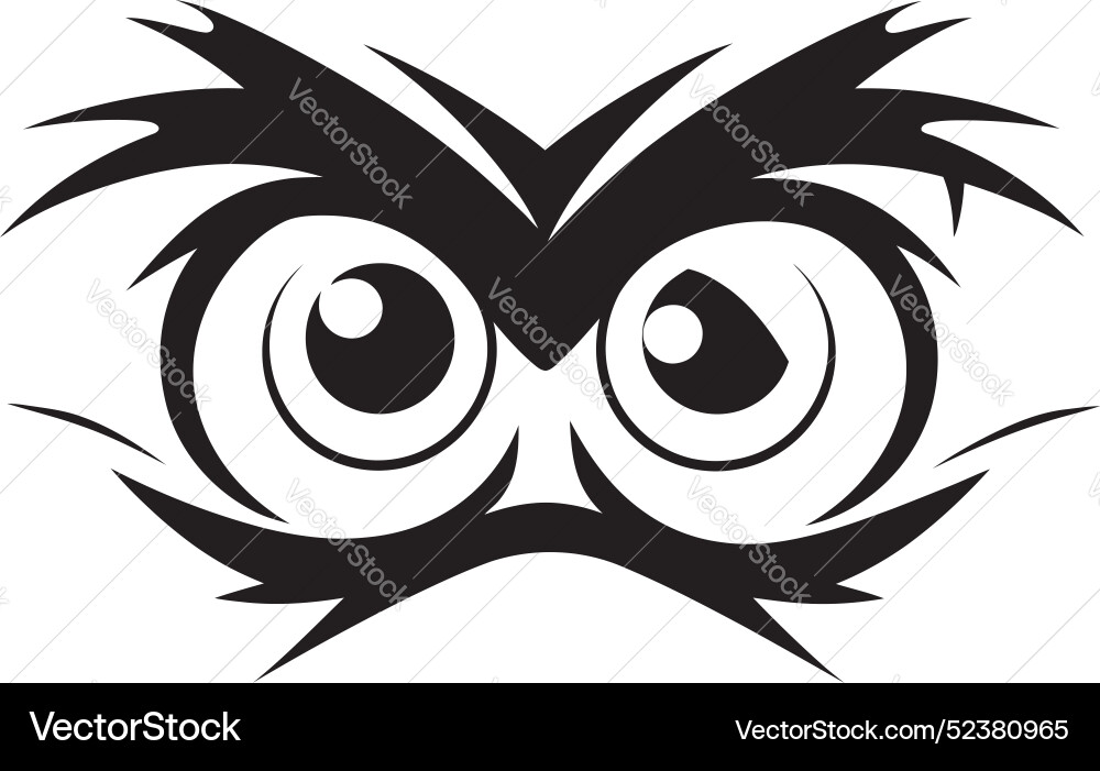 Aggressive anguish representation of angry eye Vector Image