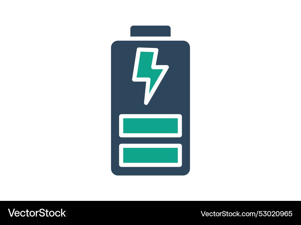 Battery solid icon Royalty Free Vector Image - VectorStock