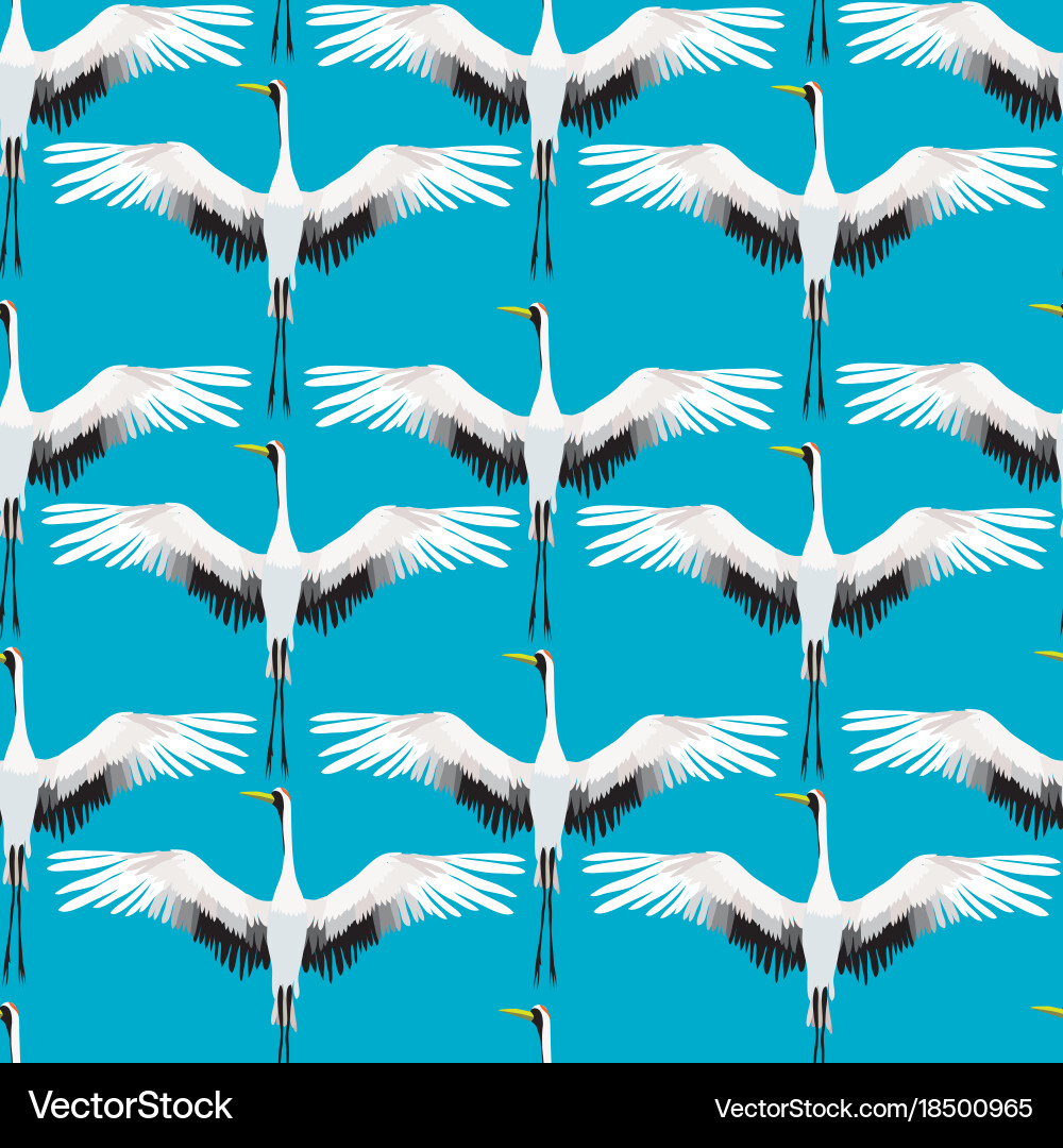 Crane pattern Royalty Free Vector Image - VectorStock
